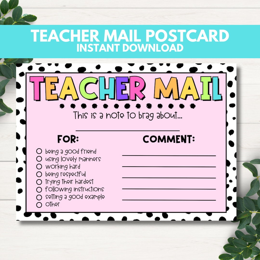 Happy Mail, Teacher Notes, Teacher Printable, Communication Notes ...
