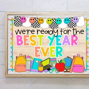 Welcome Back to School Bulletin Board Kit Retro Rainbow Classroom Decor ...