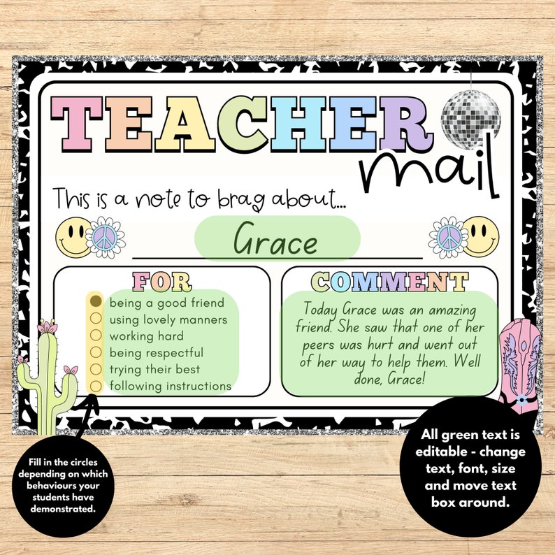 A Note From Your Teacher, Happy Mail From Teacher, Teacher Note ...