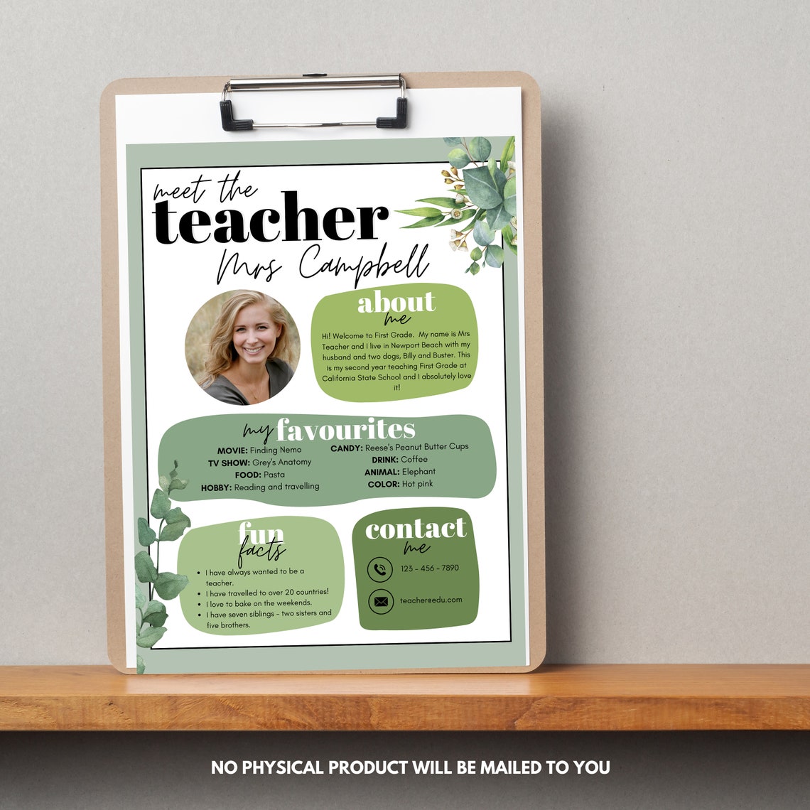 Meet the Teacher, All About My Teacher, Back to School Flyer, Open ...