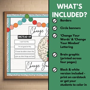 Growth Mindset Bulletin Board Classroom Bulletin Board Growth Mindset ...