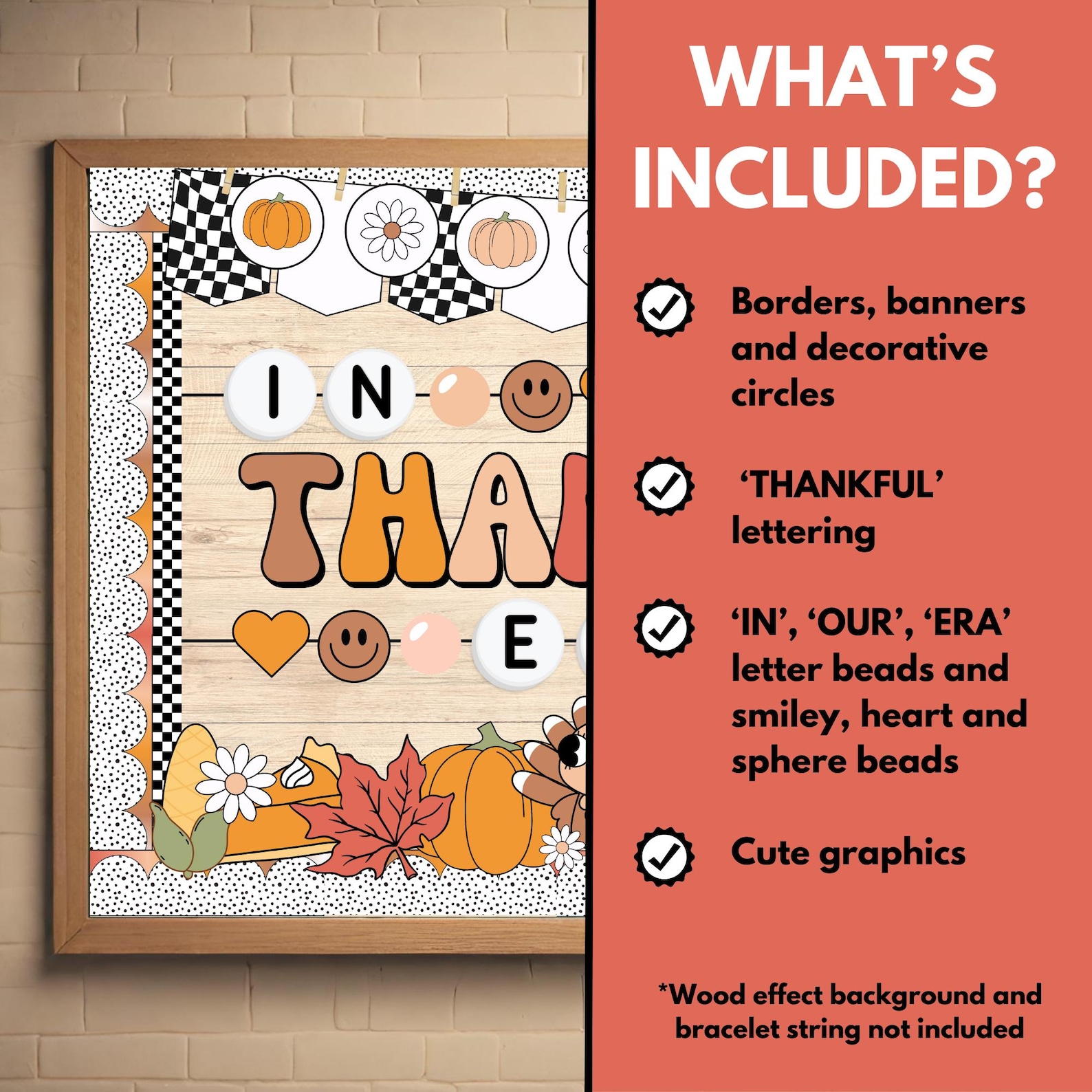 Thanksgiving Bulletin Board Kit Autumn Classroom Bulletin Display Door ...