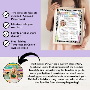 Editable Meet the Teacher Template, Back to School Flyer, All About My ...