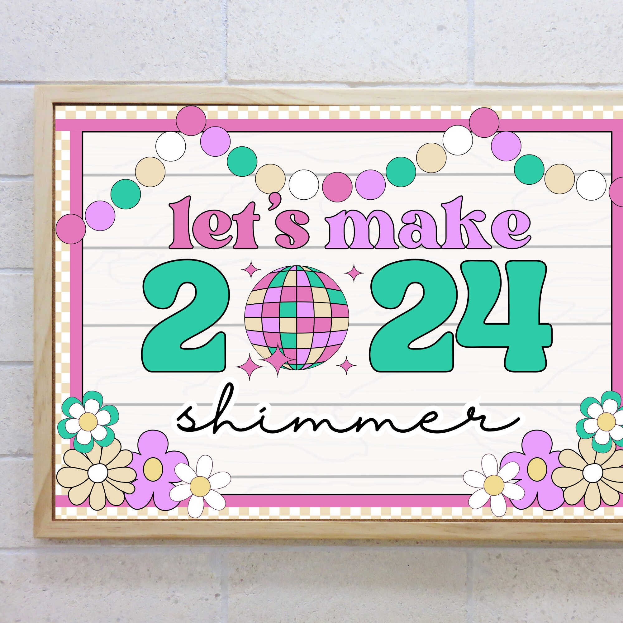 New Years Bulletin Boards, Bulletin Board Kit, Retro Classroom Decor ...