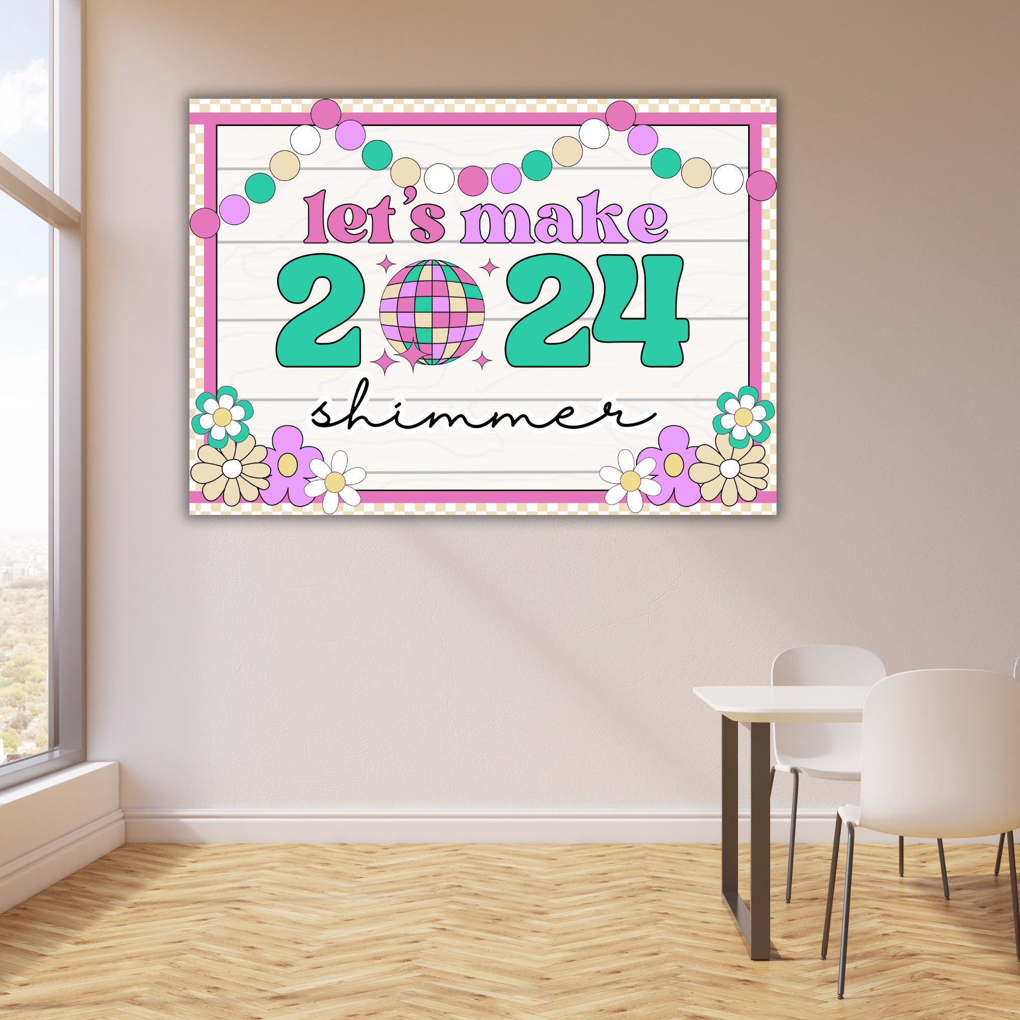 New Years Bulletin Boards, Bulletin Board Kit, Retro Classroom Decor ...