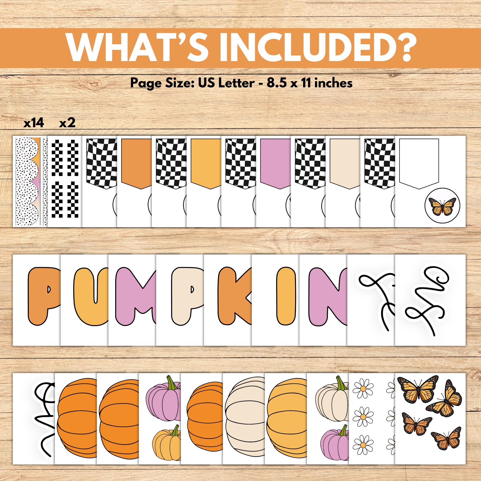 Pumpkin Patch Bulletin Board Thanksgiving Classroom Decor Fall Bulletin ...