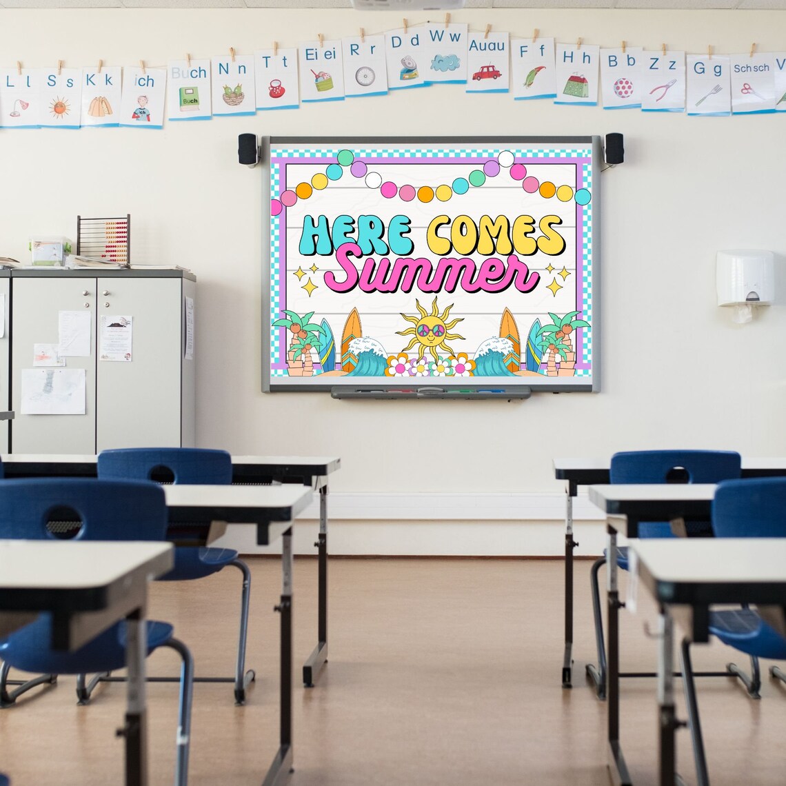 Summer Bulletin Board Kit Classroom Decor Bulletin Board Ideas Easy ...