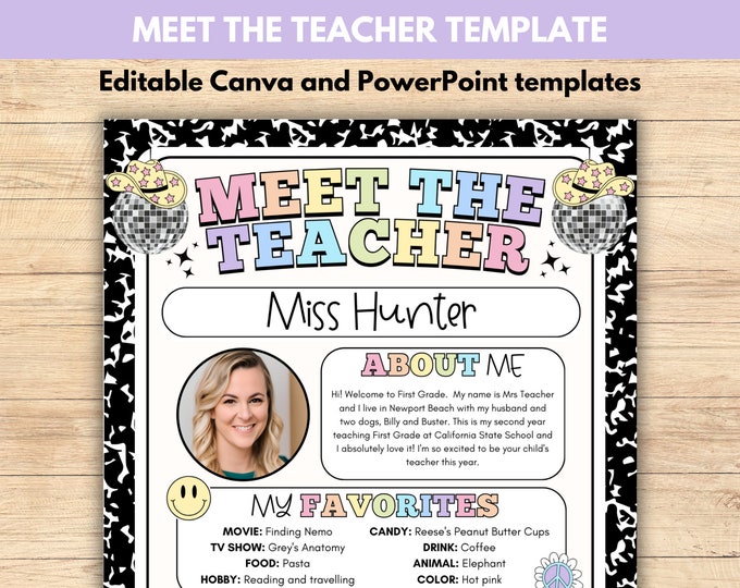 Meet the Teacher Templates | Editable Modern Boho Plants Decor - Etsy ...