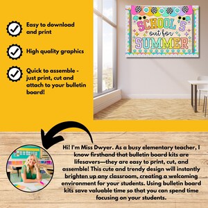 Summer Bulletin Board Kit End of Year Classroom Decor Groovy Teacher ...