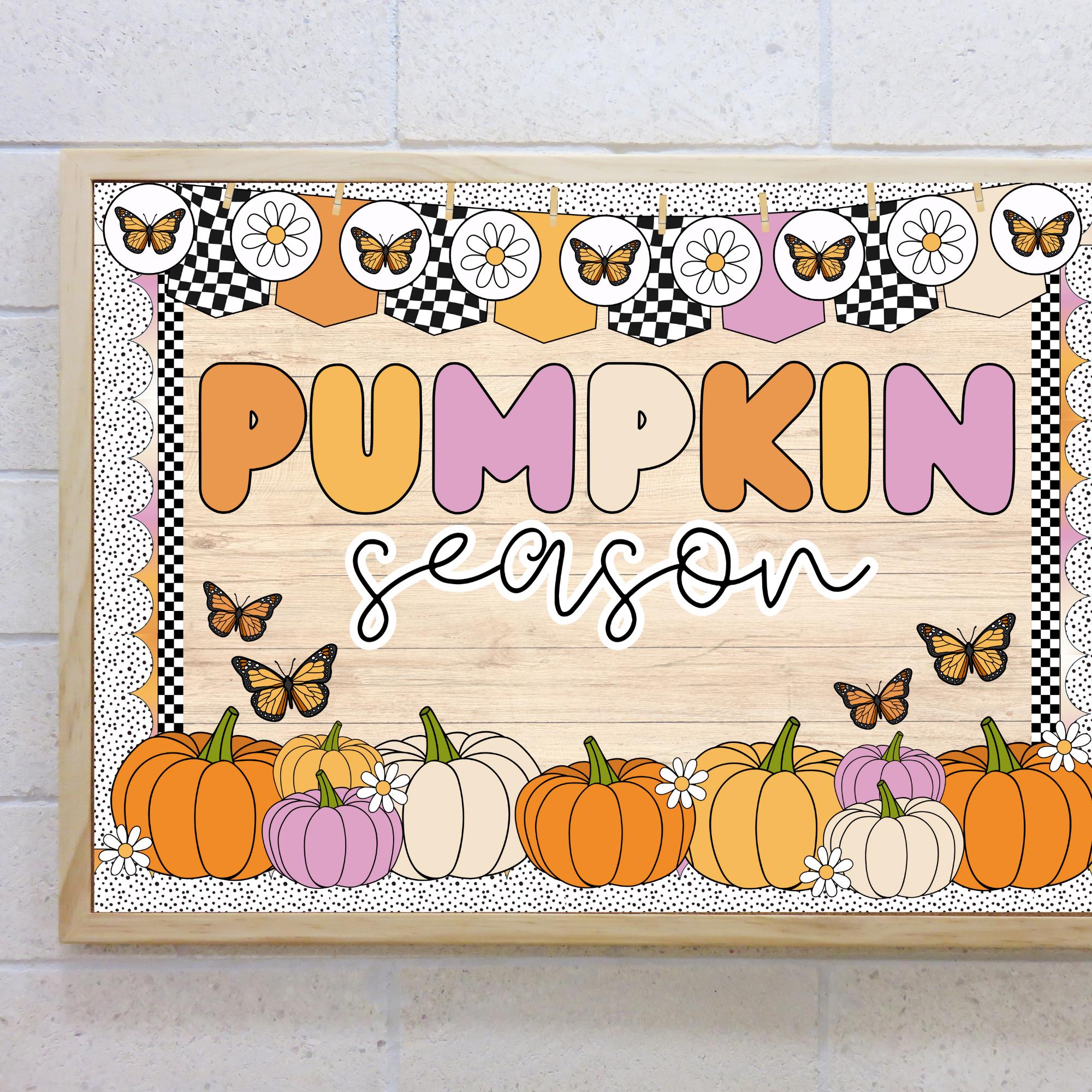 Pumpkin Patch Bulletin Board Thanksgiving Classroom Decor Fall Bulletin ...