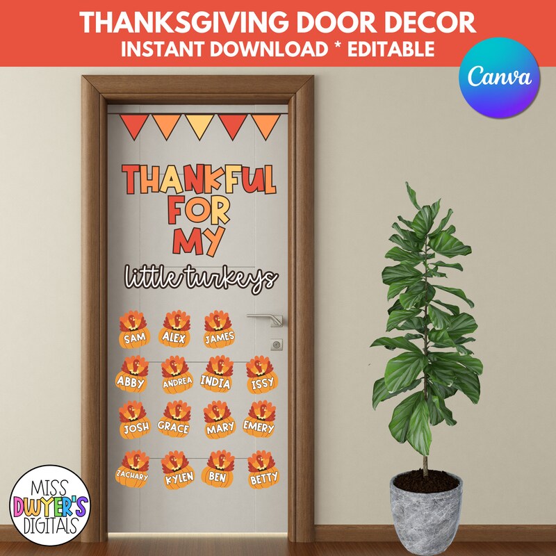 Thanksgiving Door - Etsy