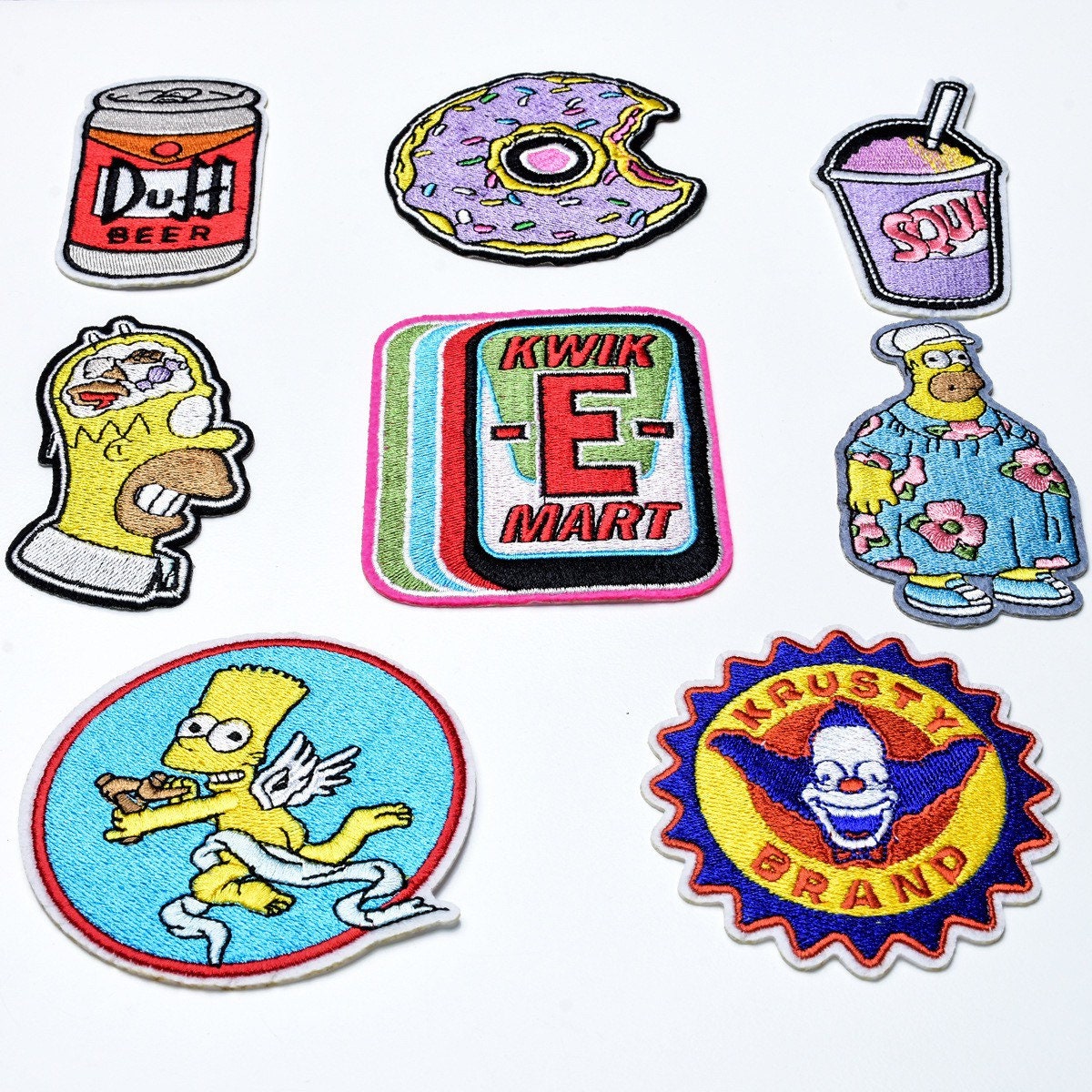 The Simpsons Iron on Patches, Cartoon, Embroidered Round , Sew On, Iron ...