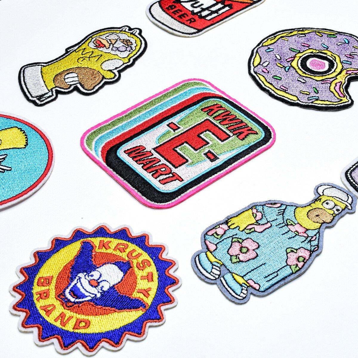 The Simpsons Iron on Patches, Cartoon, Embroidered Round , Sew On, Iron ...