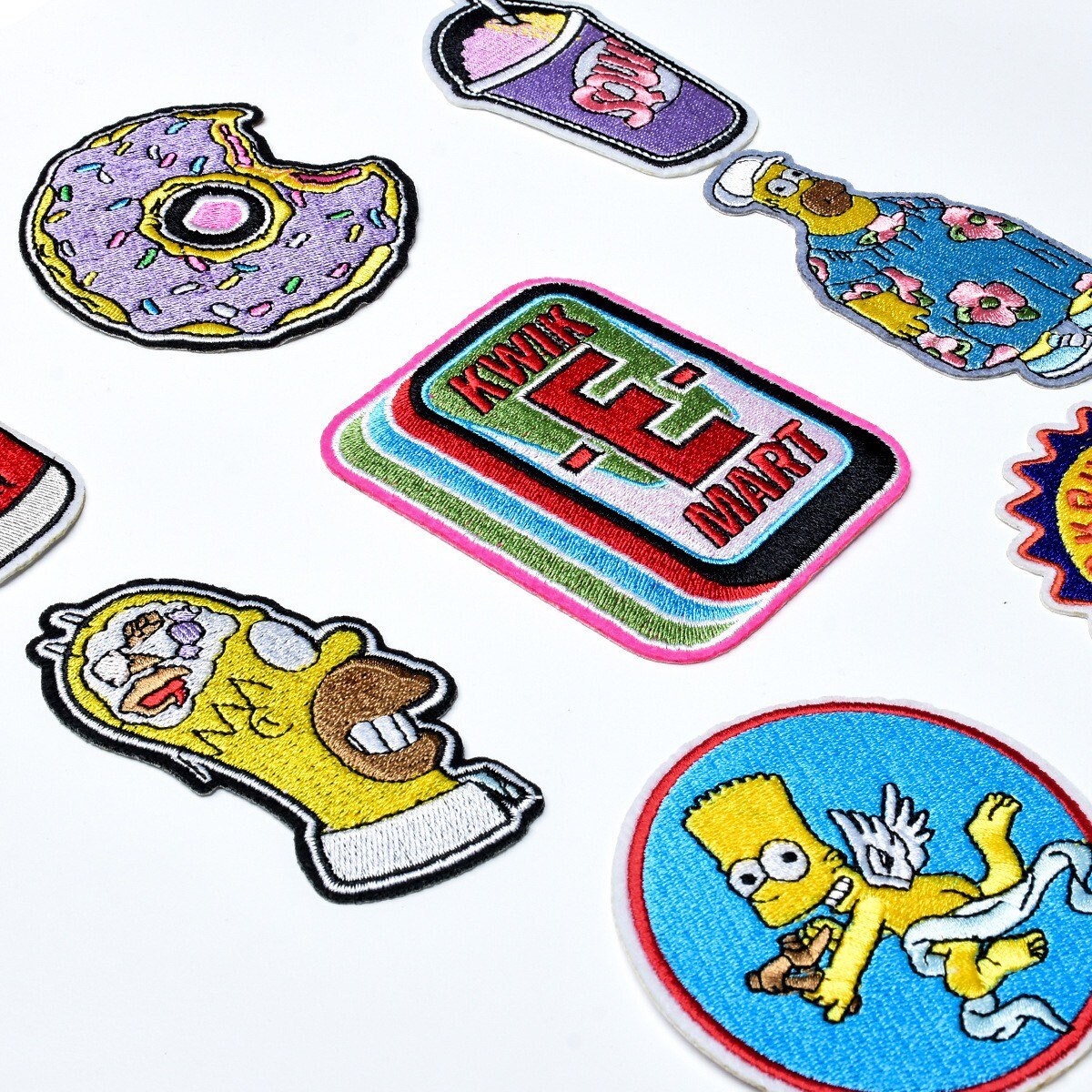 The Simpsons Iron on Patches Cartoon Embroidered Round Sew - Etsy UK