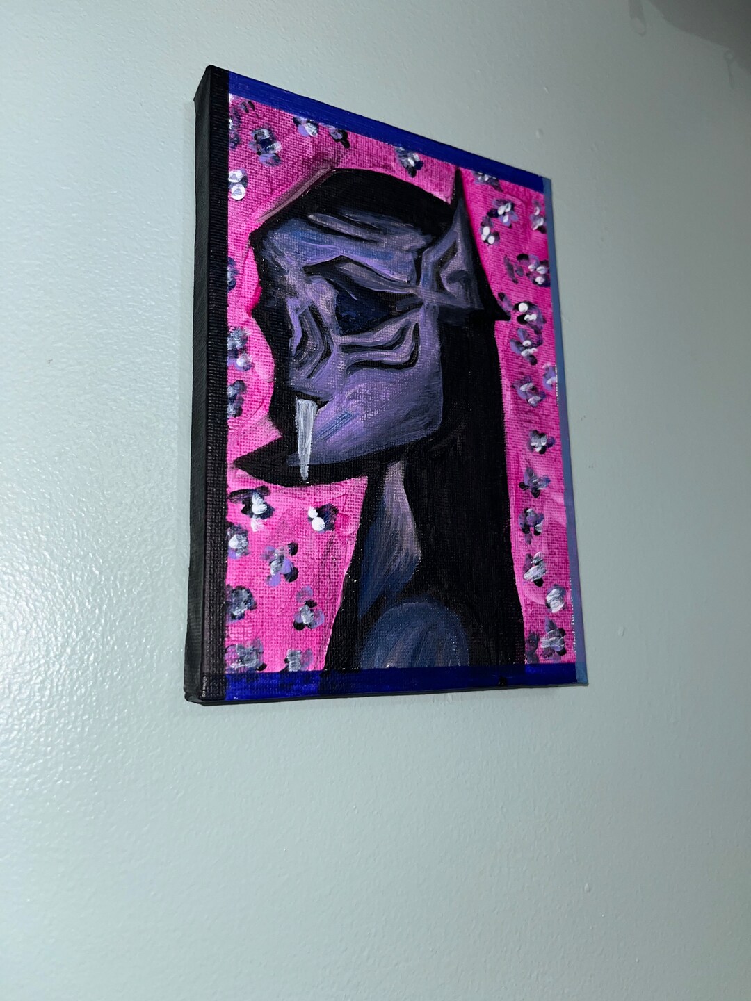 Original Vampire Acrylic Painting Folklore Canvas Artwork Bedroom Wall ...