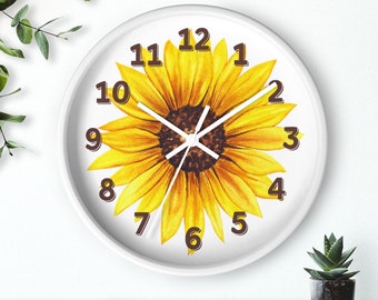 Sunflower Country Wall Clock - Etsy