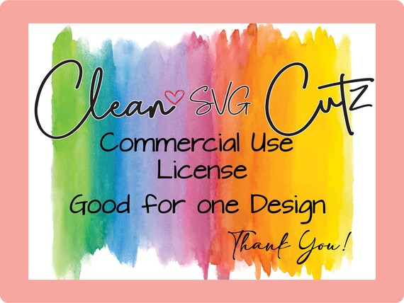 UNLIMITED Commercial Use License Use for One Clean SVG Cutz | Etsy