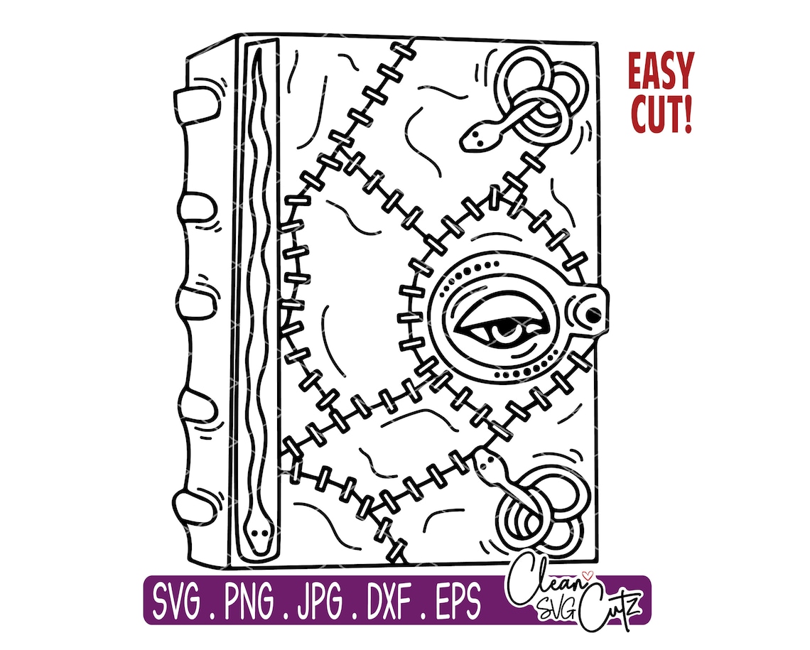 Hocus Pocus Spell Book Svg: Halloween Clipart, Cricut Silhouette ...