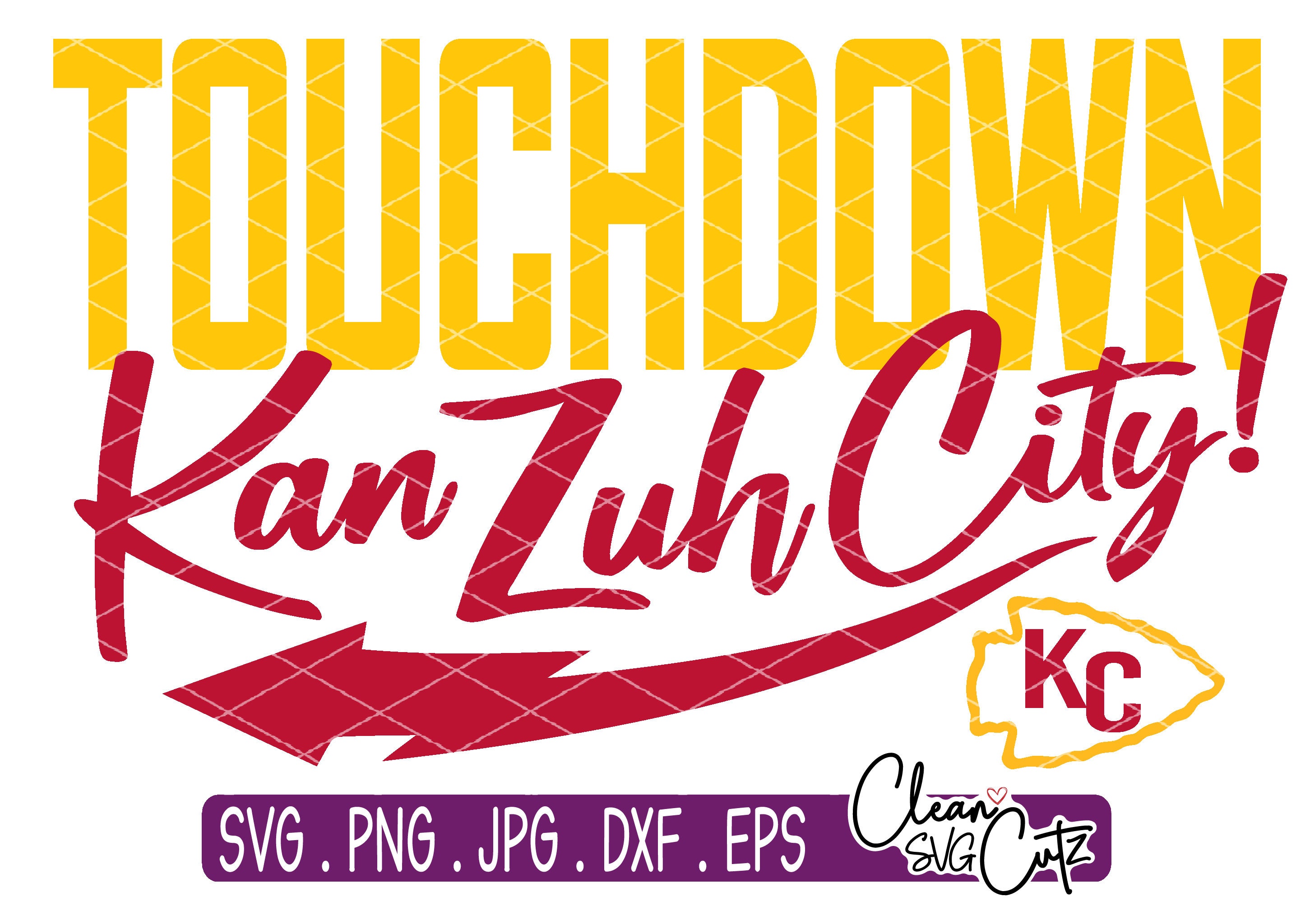 Chiefs SVG: Mahomes, Touchdown Kansas City Design (digital Files) - Etsy