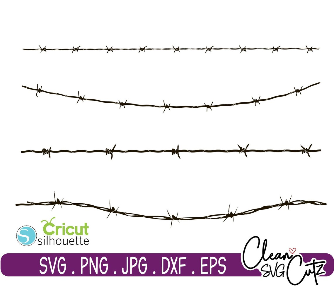 SVG Barbed Wire Svg PNG DXF Eps Svg Cricut Silhouette - Etsy