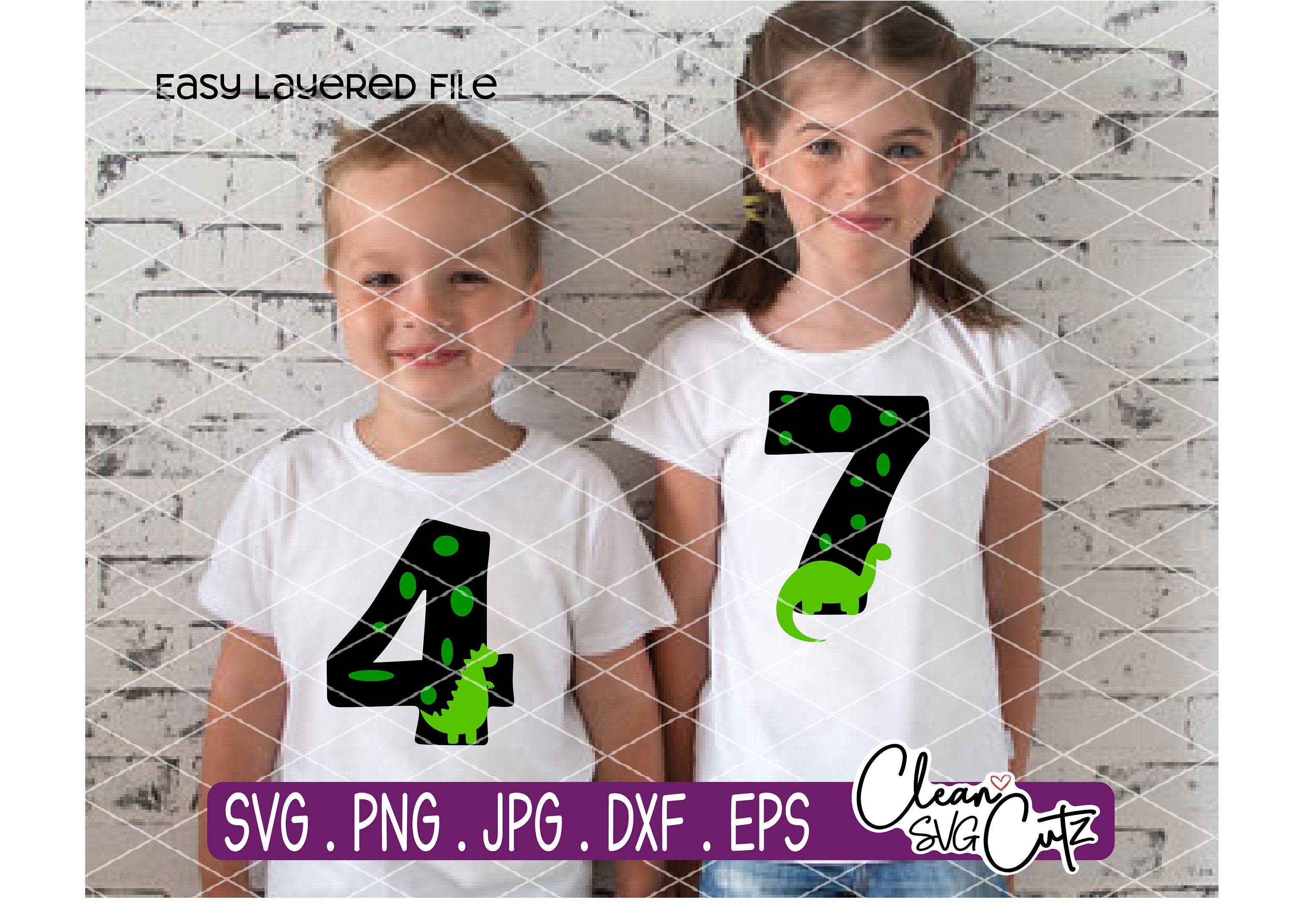 Dinosaur Numbers SVG Dinosaur Font Birthday Dino Svg Dino - Etsy