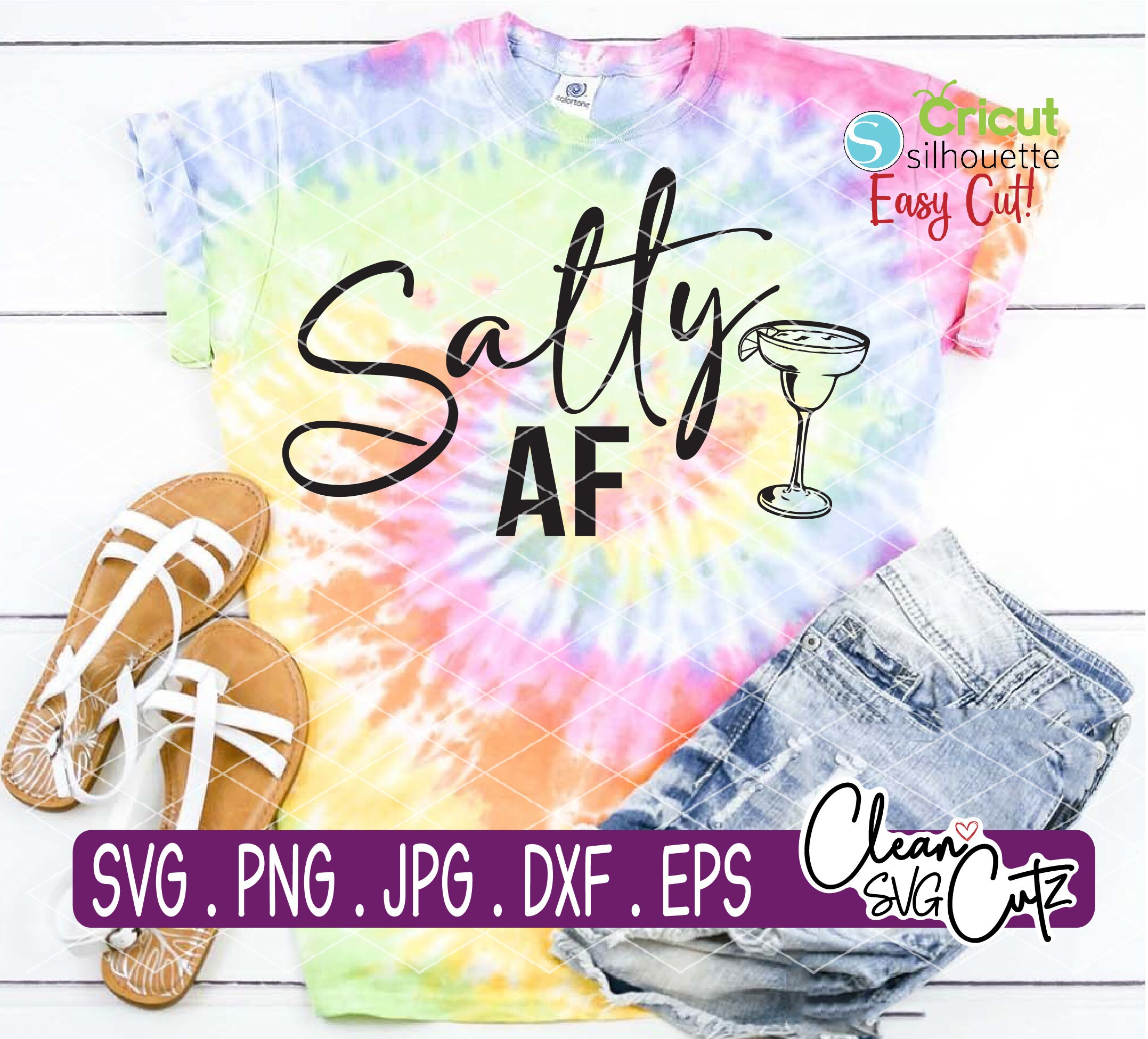Salty AF Svg Boho Svg Tequila SVG Svg Jpeg Png Files for - Etsy
