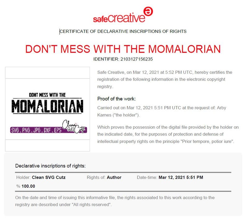 Don't Mess With the Momalorian Svg Svg File for CRICUT - Etsy