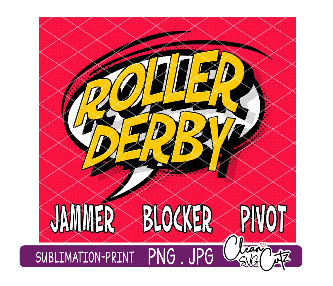 Roller Derby Tumbler Sublimation Design: Jammer, Blocker (PNG, JPG) - Etsy