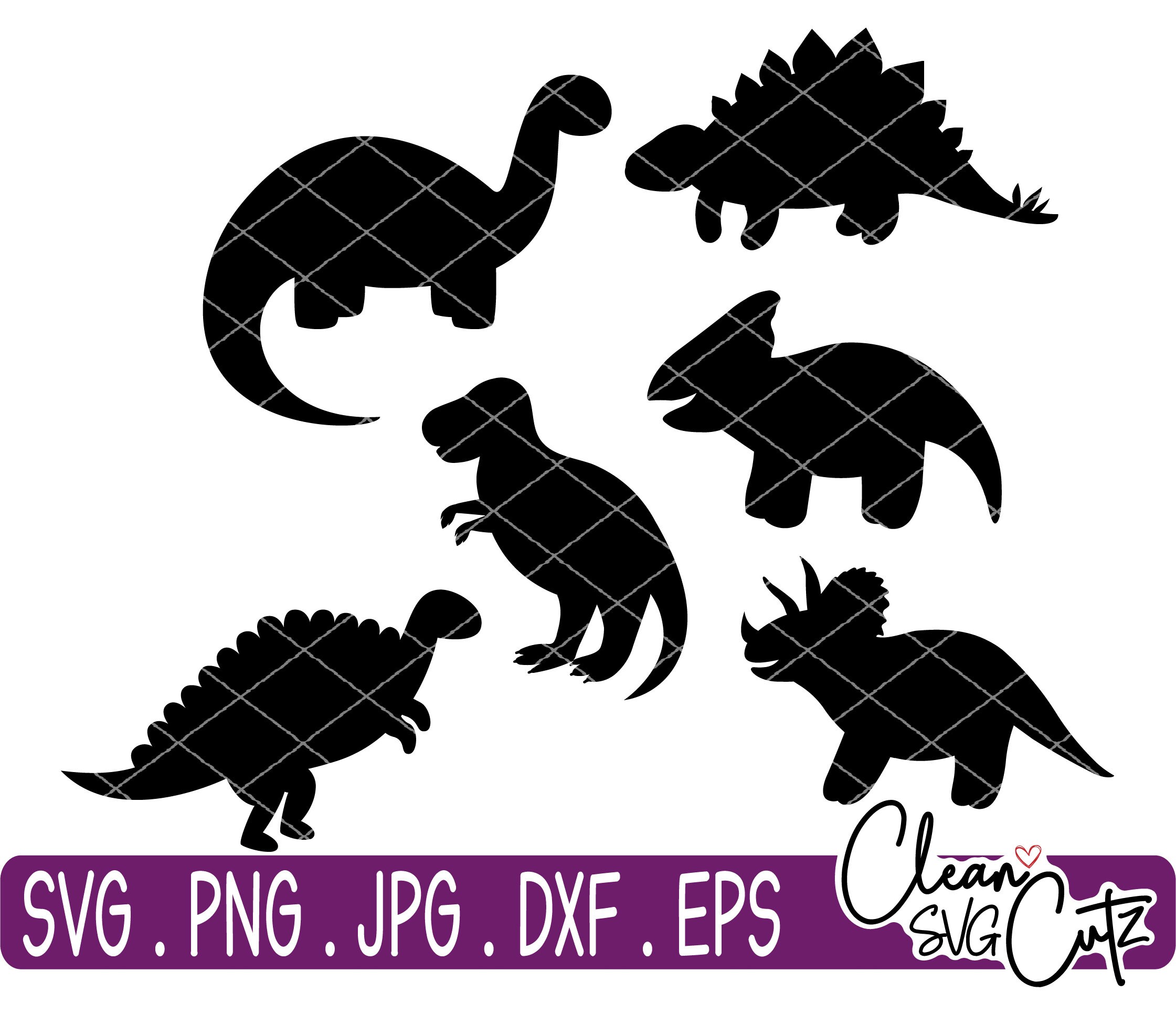 Dinosaur Silhouette SVG Cricut Cut Files Layered Files - Etsy
