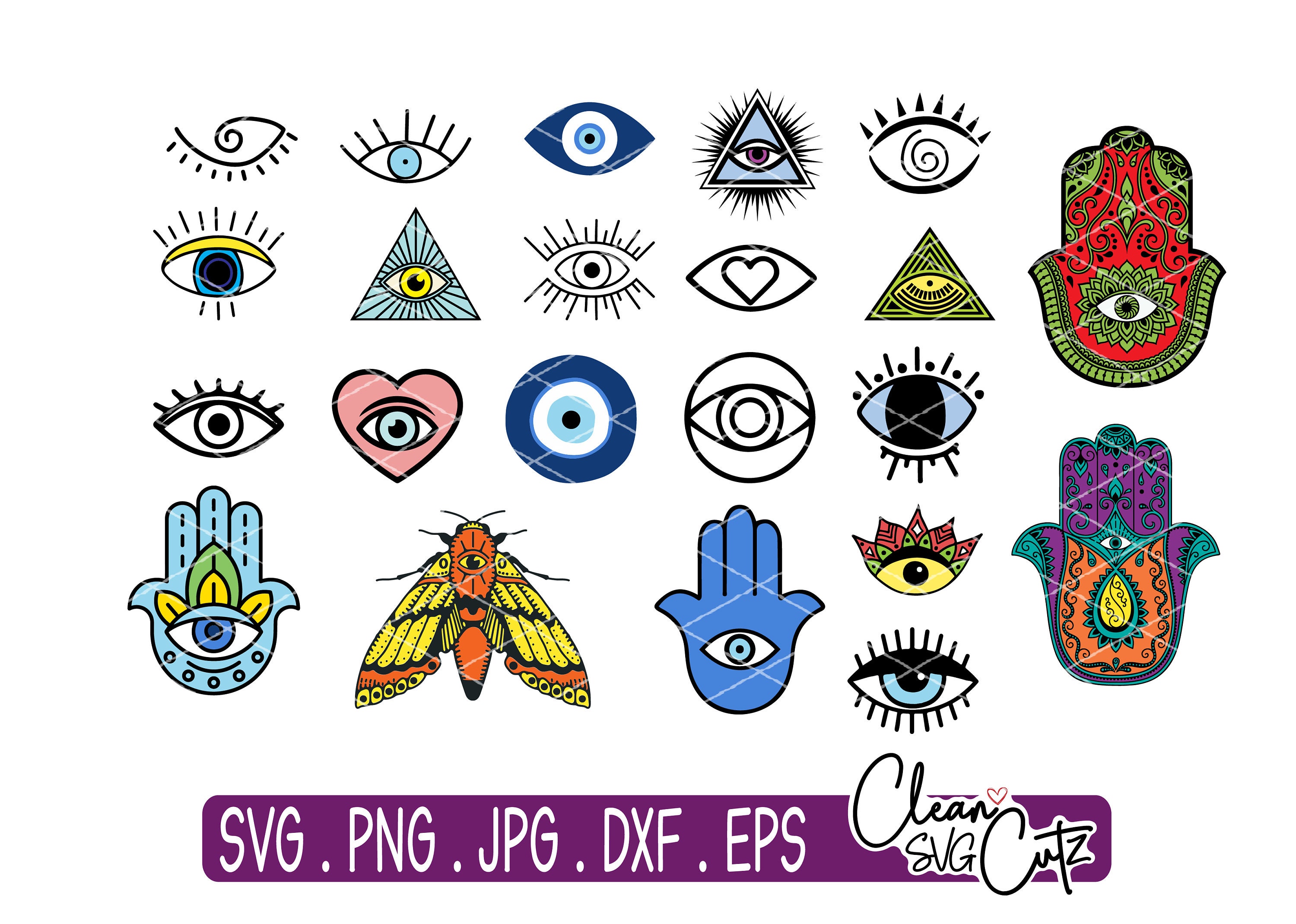 Evil Eye SVG Hamsa Hand Svg All Seeing Eye Eye Clipart - Etsy