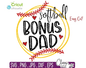 Softball Step DAD Svg Softball Svg Softball Cut File Softball Bundle ...