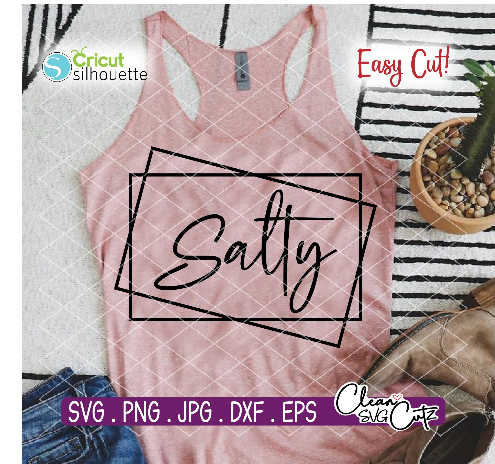 Salty Svg Boho Geometric SVG Svg Jpeg Png Files for Cutting - Etsy