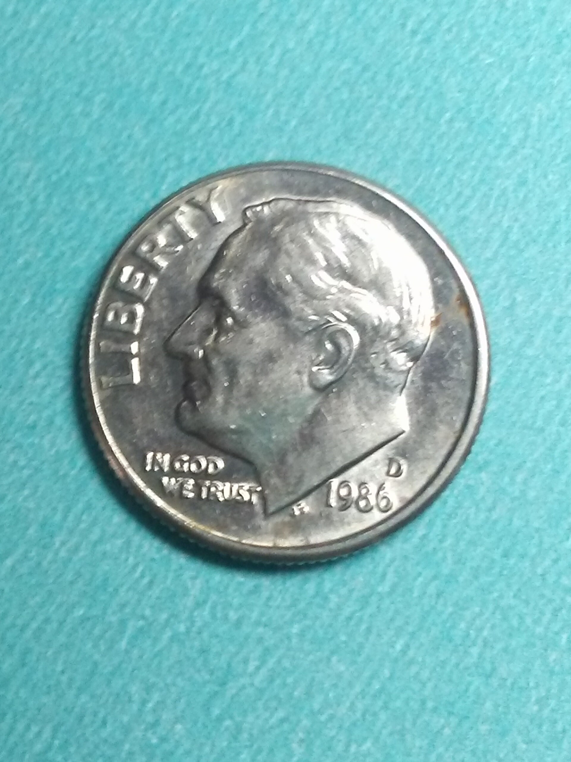 1986 D Roosevelt Dime - Etsy