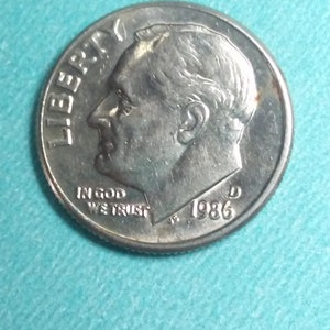 1986 D Roosevelt Dime - Etsy
