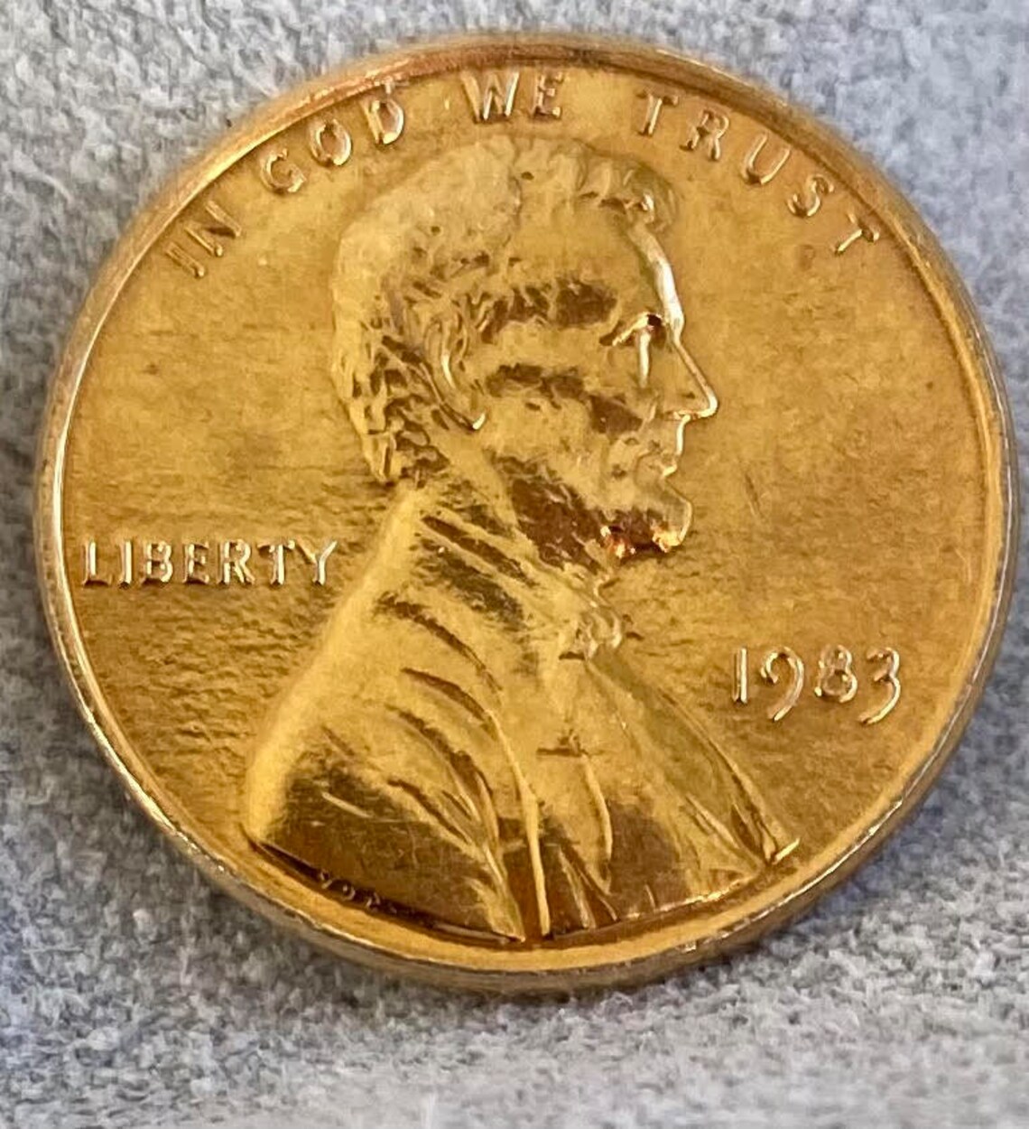 1983 "yellow" Lincoln Memorial One Cent Coin - Etsy