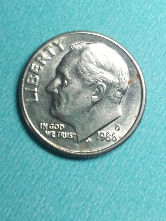 1986 D Roosevelt Dime | Etsy
