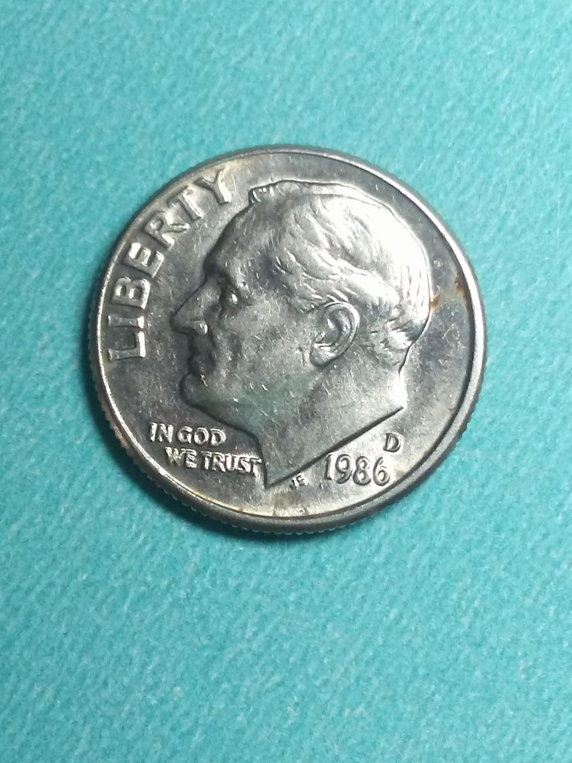 1986 D Roosevelt Dime - Etsy