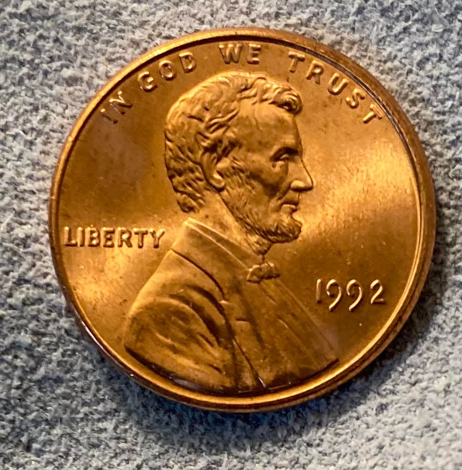 1992 Lincoln Memorial One Cent Coin - Etsy