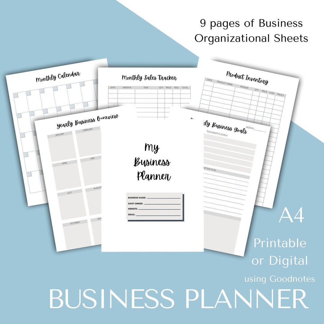 Printable Business Planner, Business Organizer, Business Bundle, Good ...
