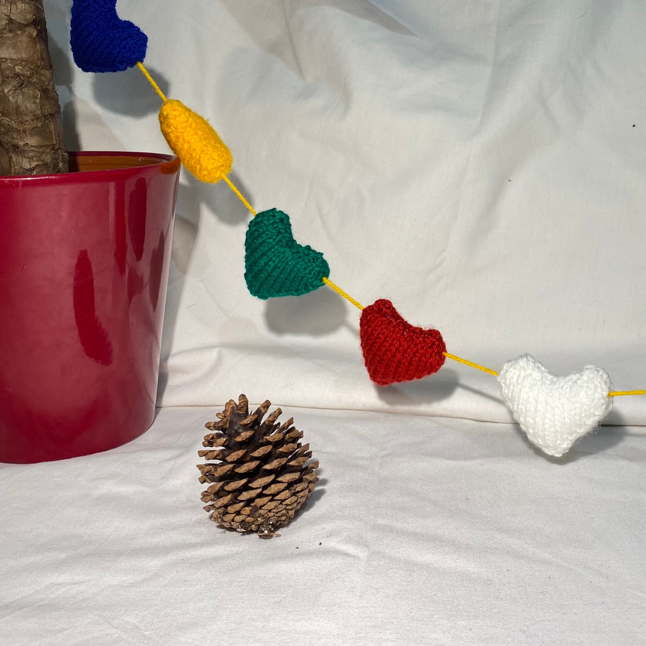 Heart Bunting Garland Hand Knitted - Etsy