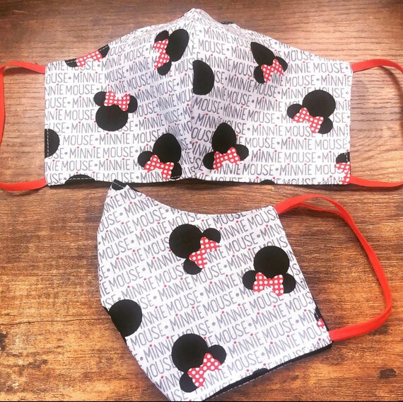 Minnie Mouse Face Mask | Etsy