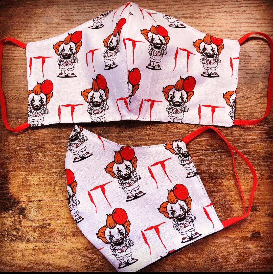 Pennywise IT Face Mask - Etsy