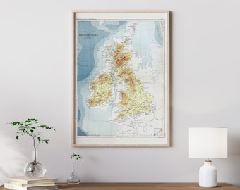 United Kingdom GB Road Map Poster - Etsy UK