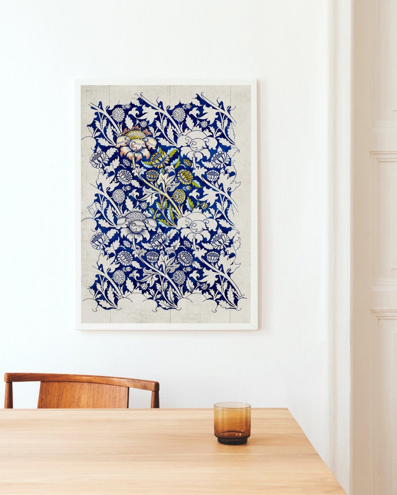 William Morris Art Print William Morris Print Blue Flower - Etsy UK