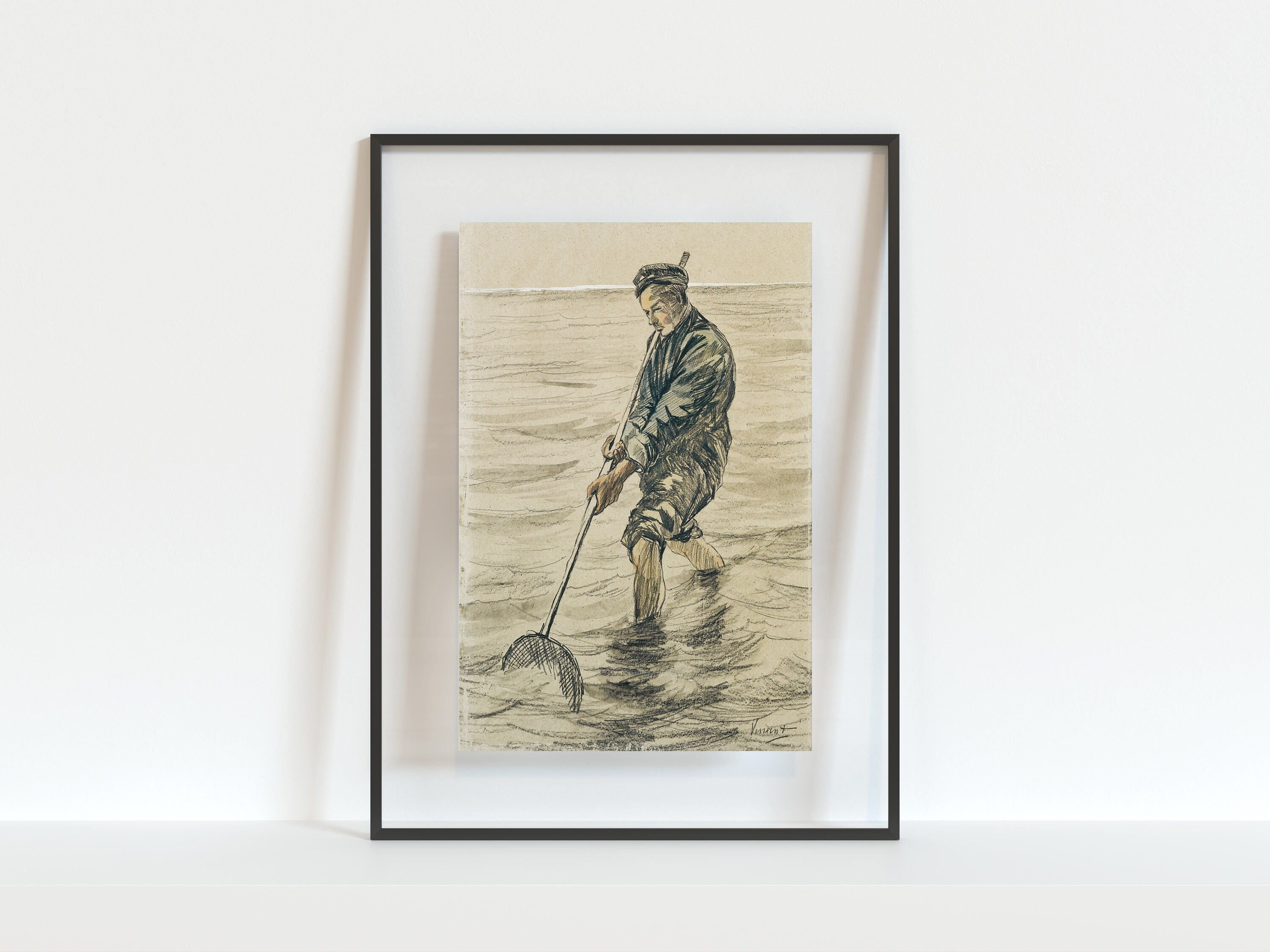 Fisherman Art Print Van Gogh Art Print Man Fishing Art - Etsy UK