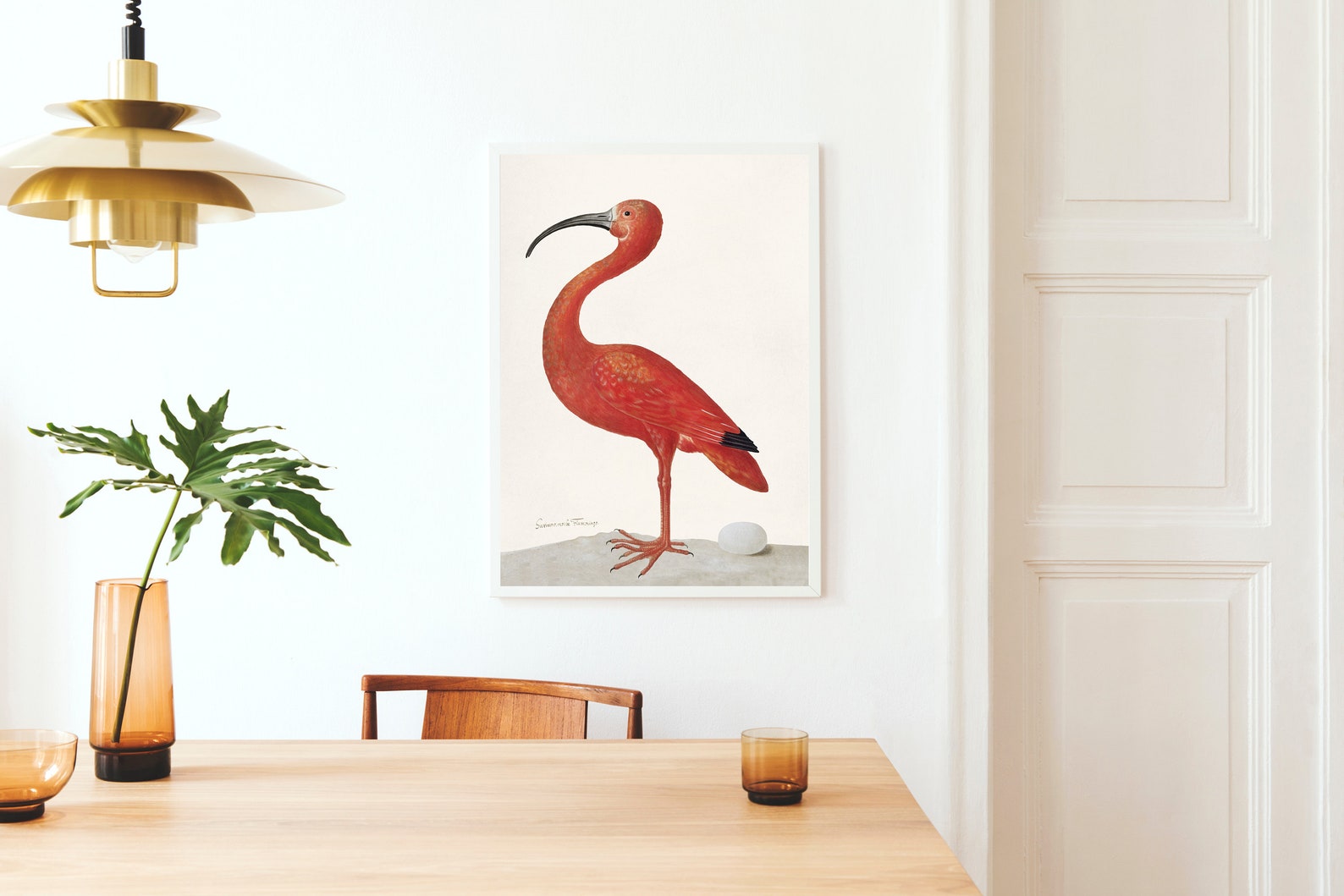 Scarlet Ibis Art Print Ibis Bird Wall Art Vintage Bird Art | Etsy