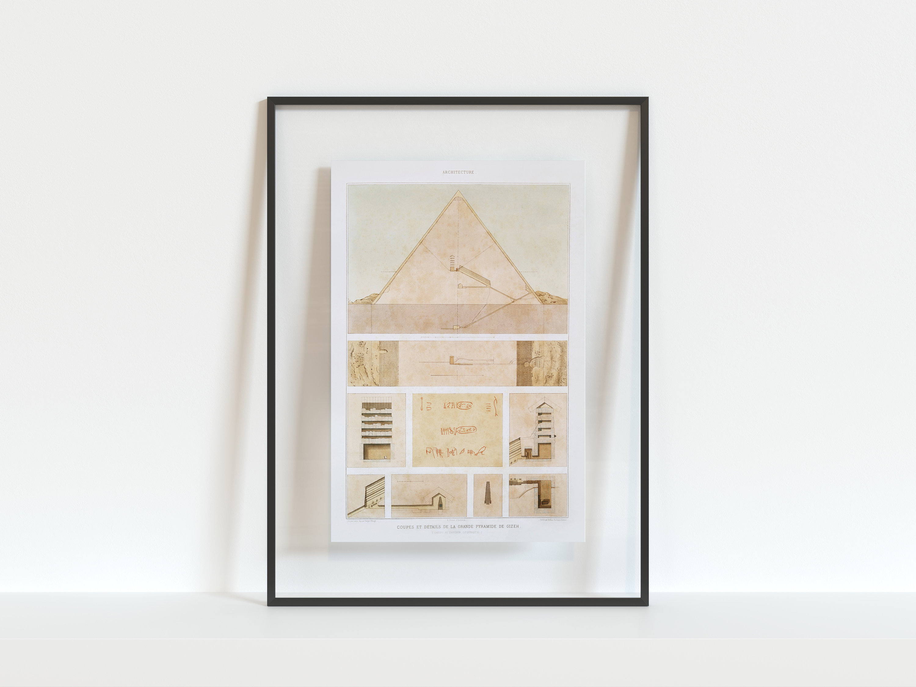 Great Pyramid of Giza Print Pyramid Art Ancient Egyptian Art - Etsy