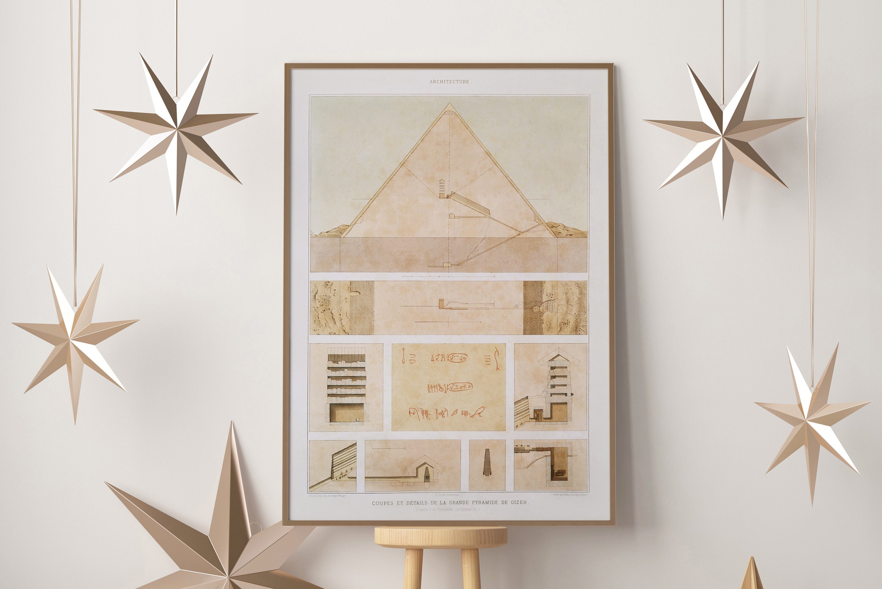 Great Pyramid of Giza Print Pyramid Art Ancient Egyptian Art - Etsy