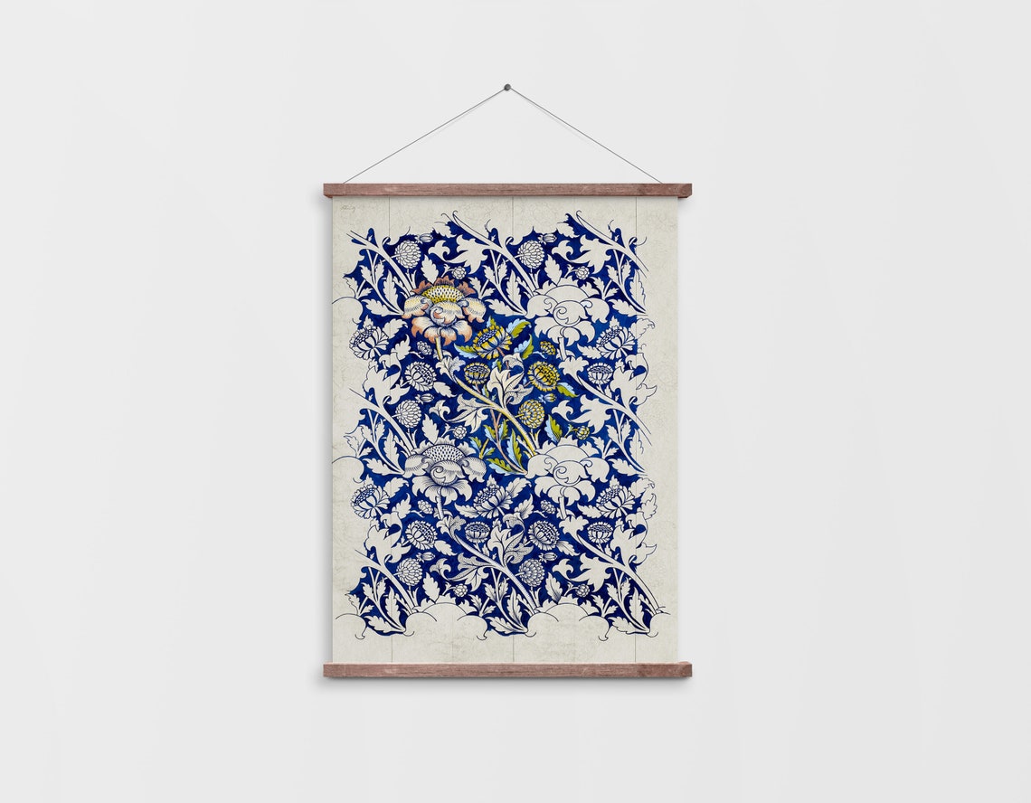 William Morris Art Print William Morris Print Blue Flower - Etsy UK