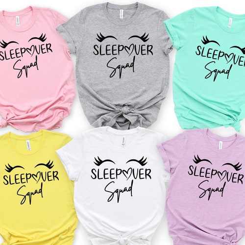 Sleepover Squad Shirt Birthday Squad Slumber Party Birthday - Etsy